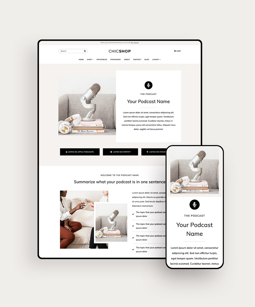DEMO ChicShop Add-On Templates Kit - ChicShop